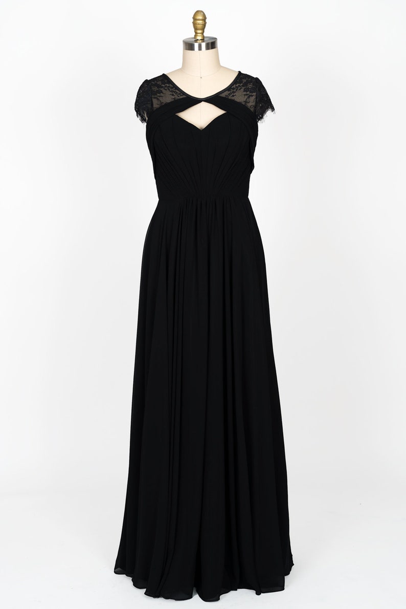 Diamond Open Front Lace Cap Sleeve And Keyhole Back Prom Dress on Luulla